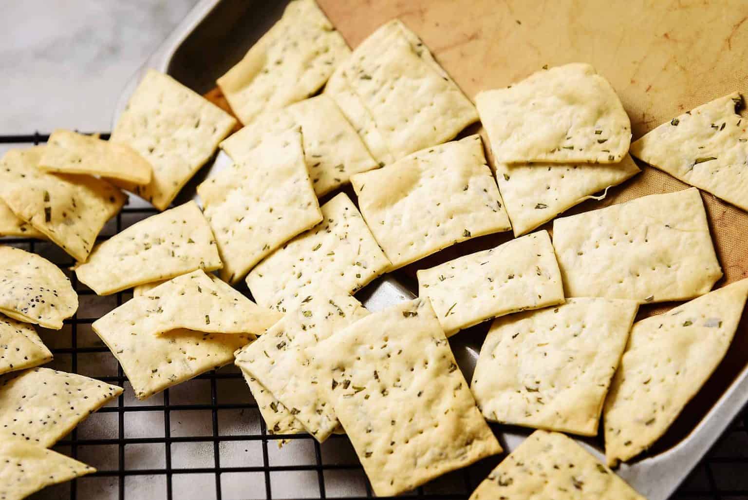 Vegan Rosemary & Poppy-seed Crackers, delicious! - Especially Vegan