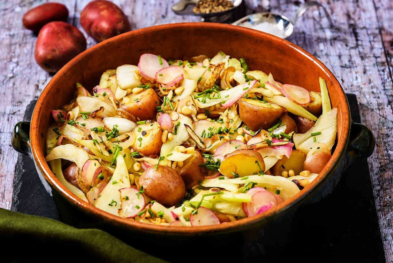 Warm Winter Potato Salad, Vegan! - Especially Vegan
