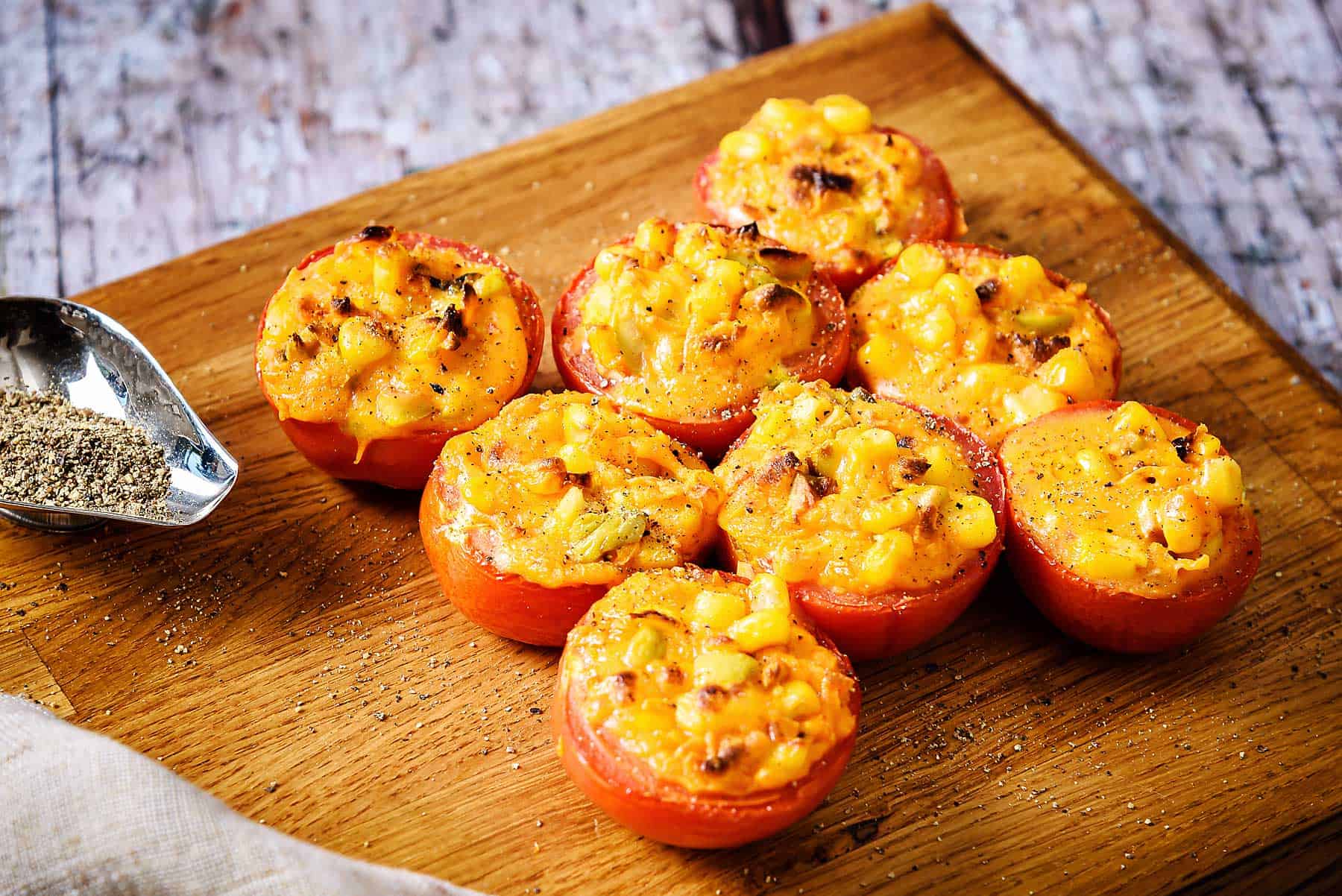 Stuffed Spicy Baked Tomatoes, so versatile! - Especially Vegan