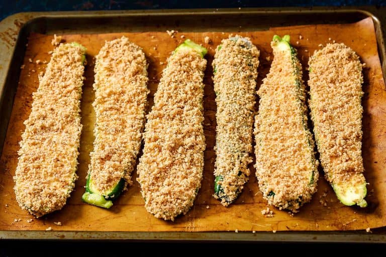 Baked Breaded Cajun Courgettes, light & Crispy! - Especially Vegan